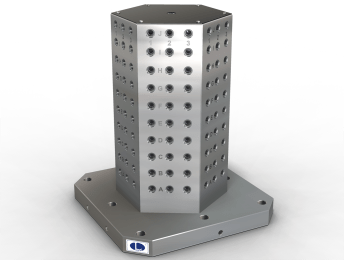 50mm Gridded Hexagonal Tooling Column | 1MTA