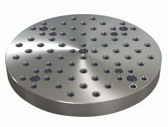 Gridded Round Base Plate for 4th/5th Axis | 1MTA
