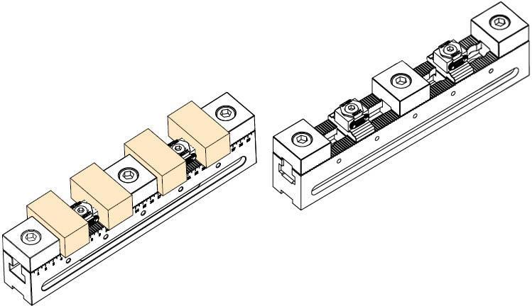 RM Multi-Rail Fixture Set to Suit 4 Square Billet
