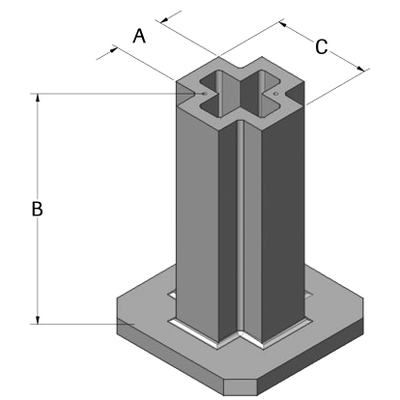 X-Shaped Tooling Column | 1MTA