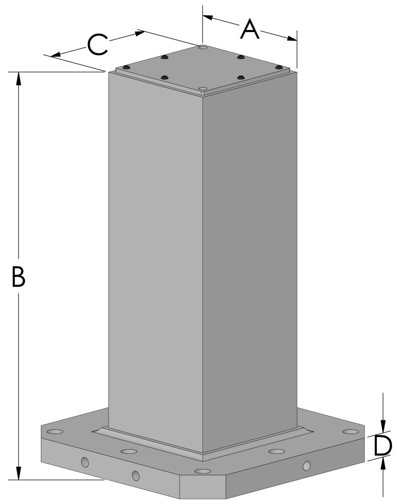 Square Tooling Column (Universal Mount) | 1MTA